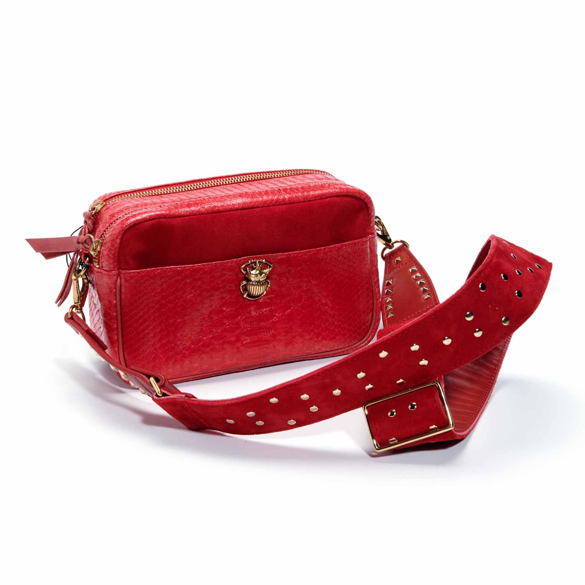 SAC LILY ROUGE PYTHON CLARIS VIROT - CLARIS VIROT