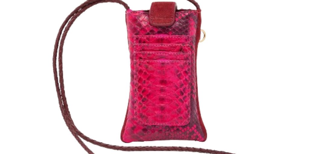 ETUI TELEPHONE DOUBLE MARCUS PYTHON CELOSIA ROSE CLARIS VIROT