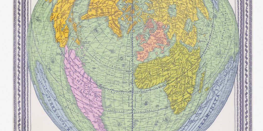 CARRE 130 MAPPEMONDE MULTICO INOUÏ EDITIONS | Boutique La Suite